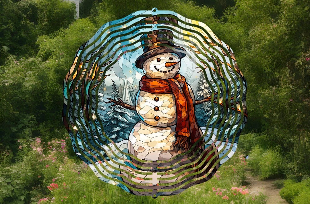 Snowman Wind Spinner,snowman Spinner,garden Spinner,christmas Spinner ...