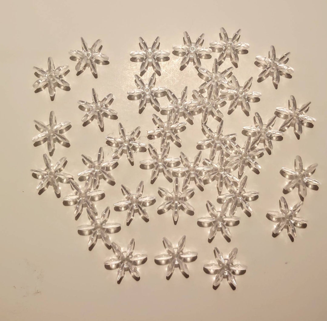 SUNBURST BEADS for Crafting-- (ruby Red or Clear) 35 Pieces per Pack - Etsy