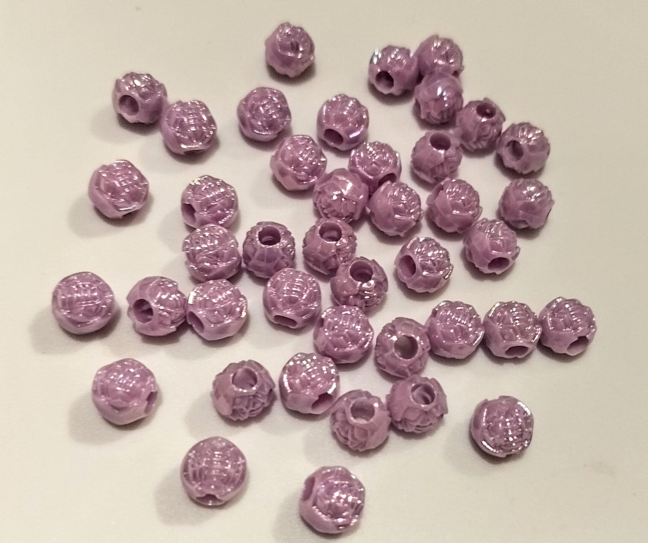 PASTEL Multicolored Rose Beads - 50 Pieces per Pack - Available in 8 ...