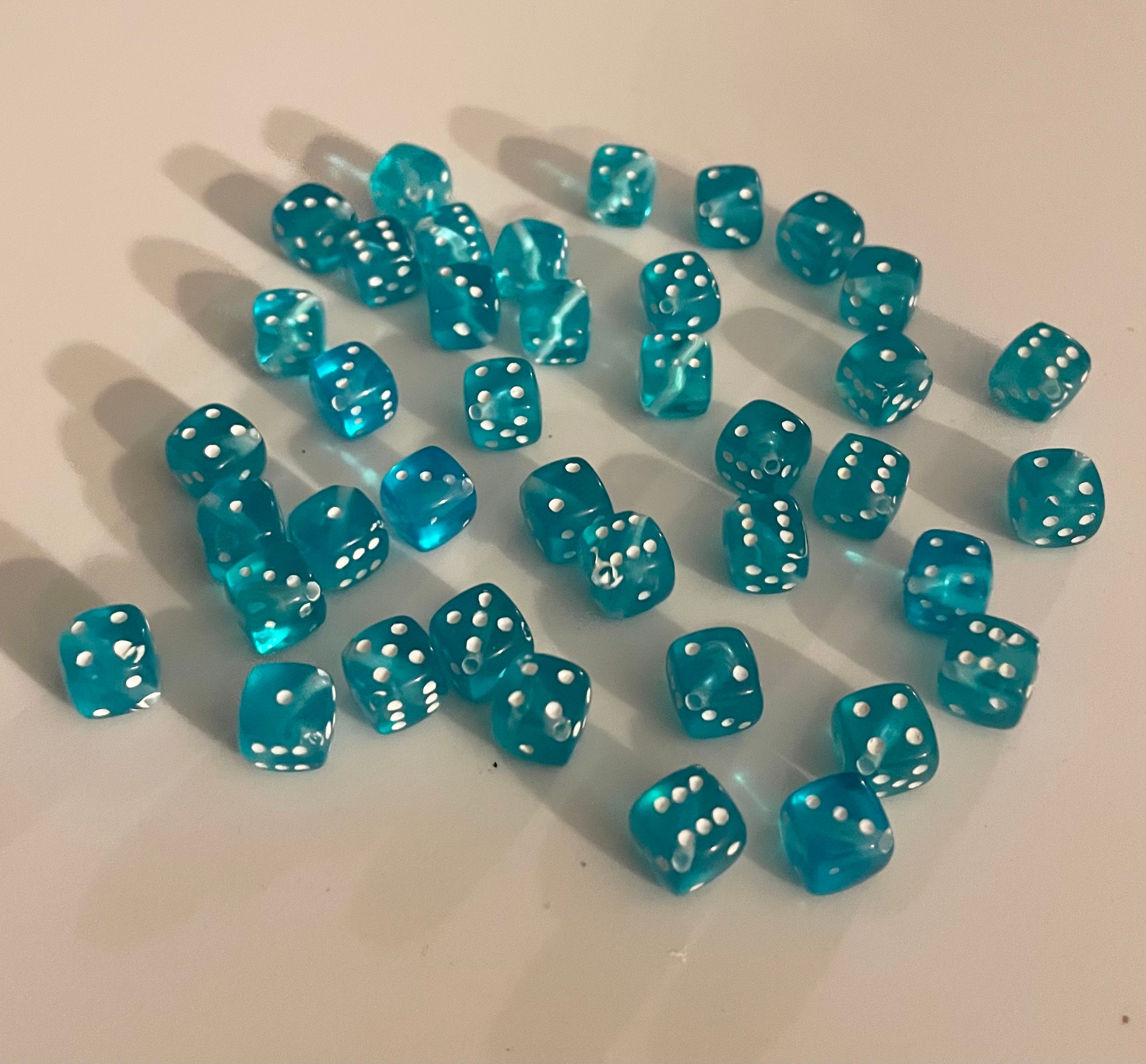 ACRYLIC COLORFUL DICE Beads - 9 Options Available- 36 Pieces per Pack ...
