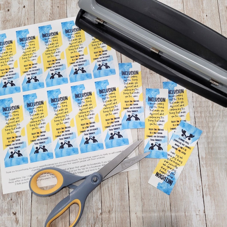 Printable Bookmark Pencil Tags for Awareness and Inclusion ** DIY Gift ...