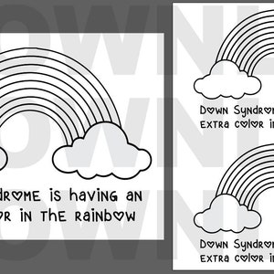 Coloring Page for Down Syndrome Awareness **down Syndrome is an Extra ...