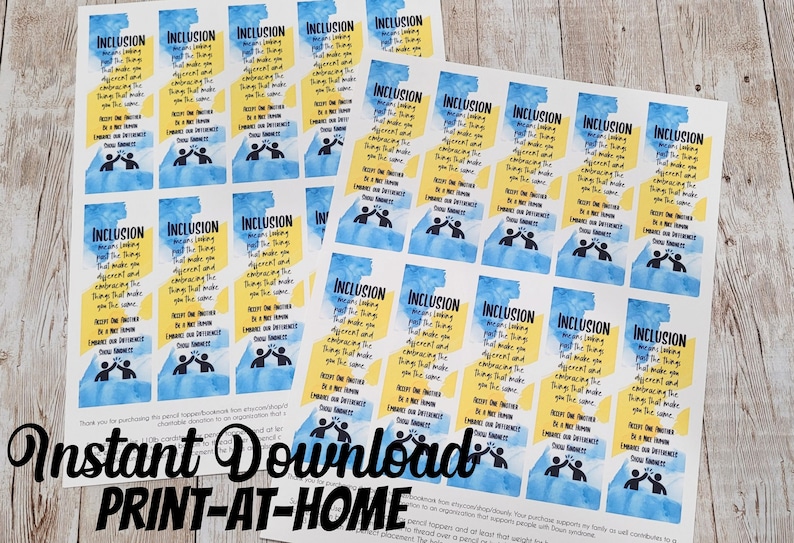 Printable Bookmark Pencil Tags for Awareness and Inclusion ** DIY Gift ...