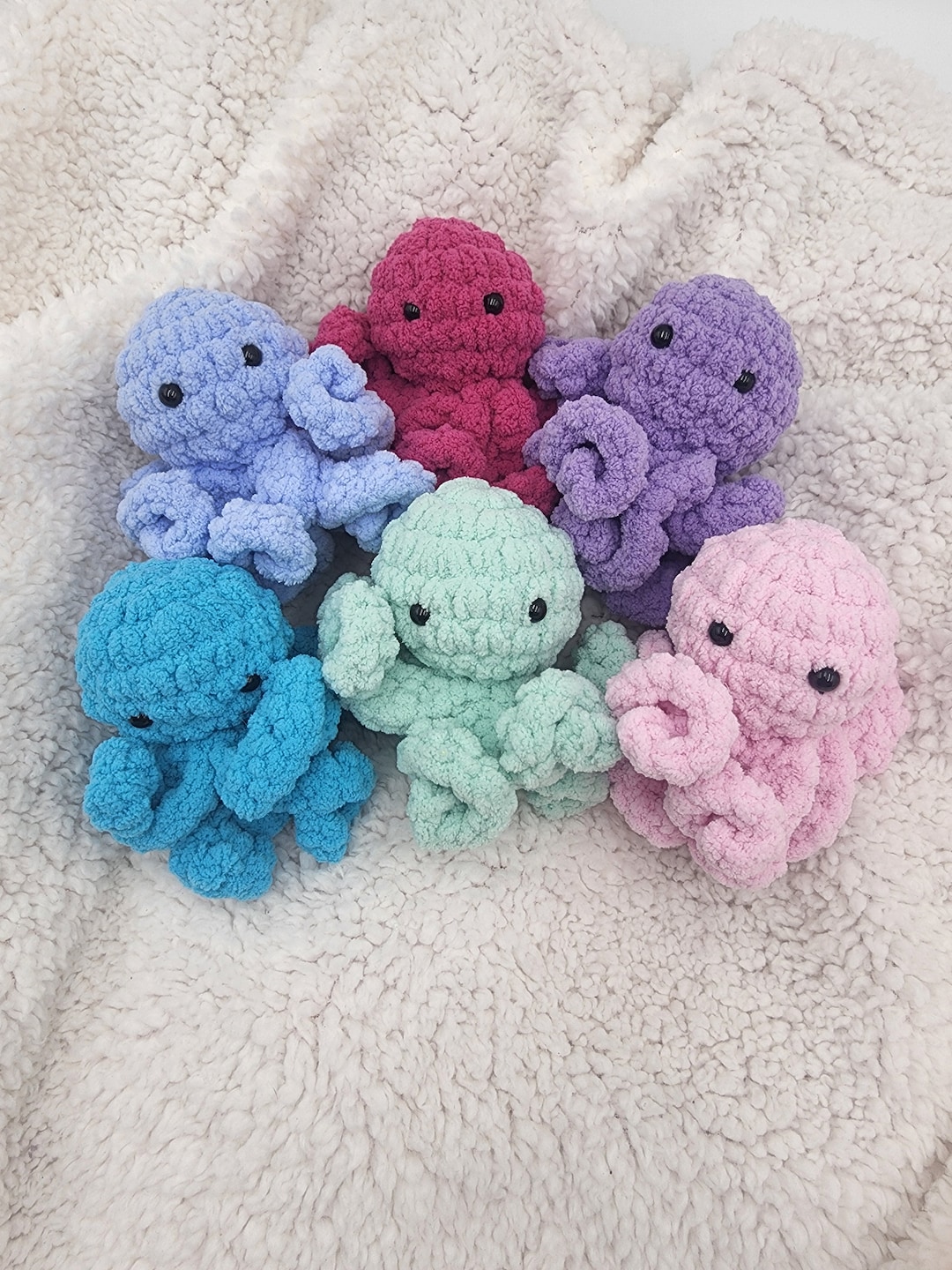 Mini Worry Octopus - Stress Buddy Ball | Squishy Worry Pet | Crochet ...