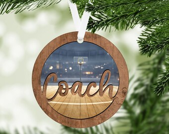 Basketball Ornament Coach - Etsy