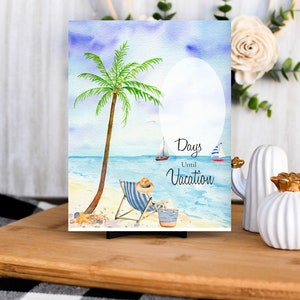 Vacation Countdown Sign, Dry Erase Sign, Vacation, Days Until Vacation ...