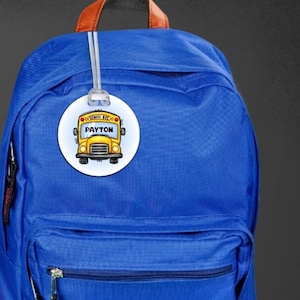 Bus Tag, Bus Name Tag, School Tag, Backpack Name Tag, Bus Number Tag ...