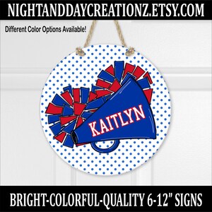 Cheer Sign, Cheerleading Sign, Cheer Door Sign, Door Hanger, Cheer ...
