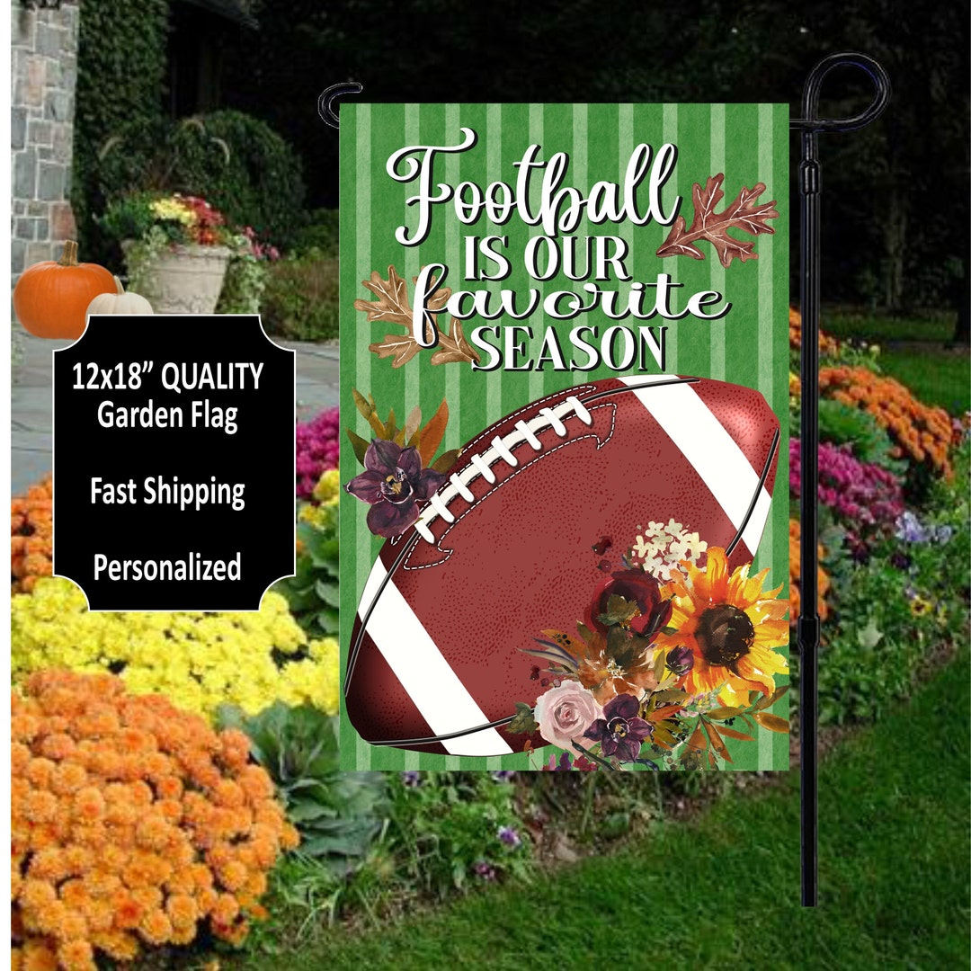 Personalized Football Season Garden Flag: Fall Decor (12x18) - Etsy