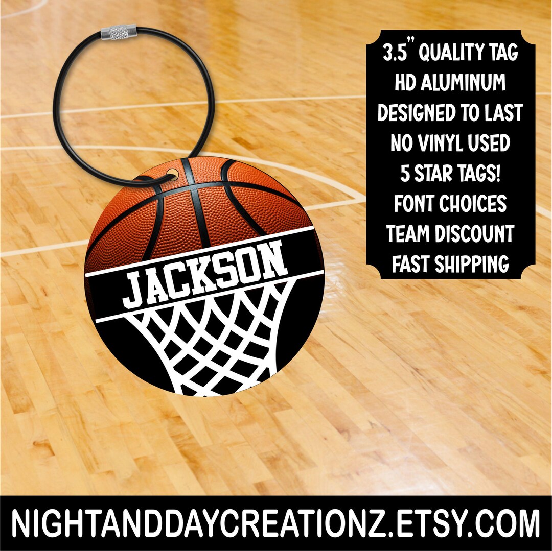 Personalized Basketball Bag Tag: HD Aluminum Sports Tag - Etsy