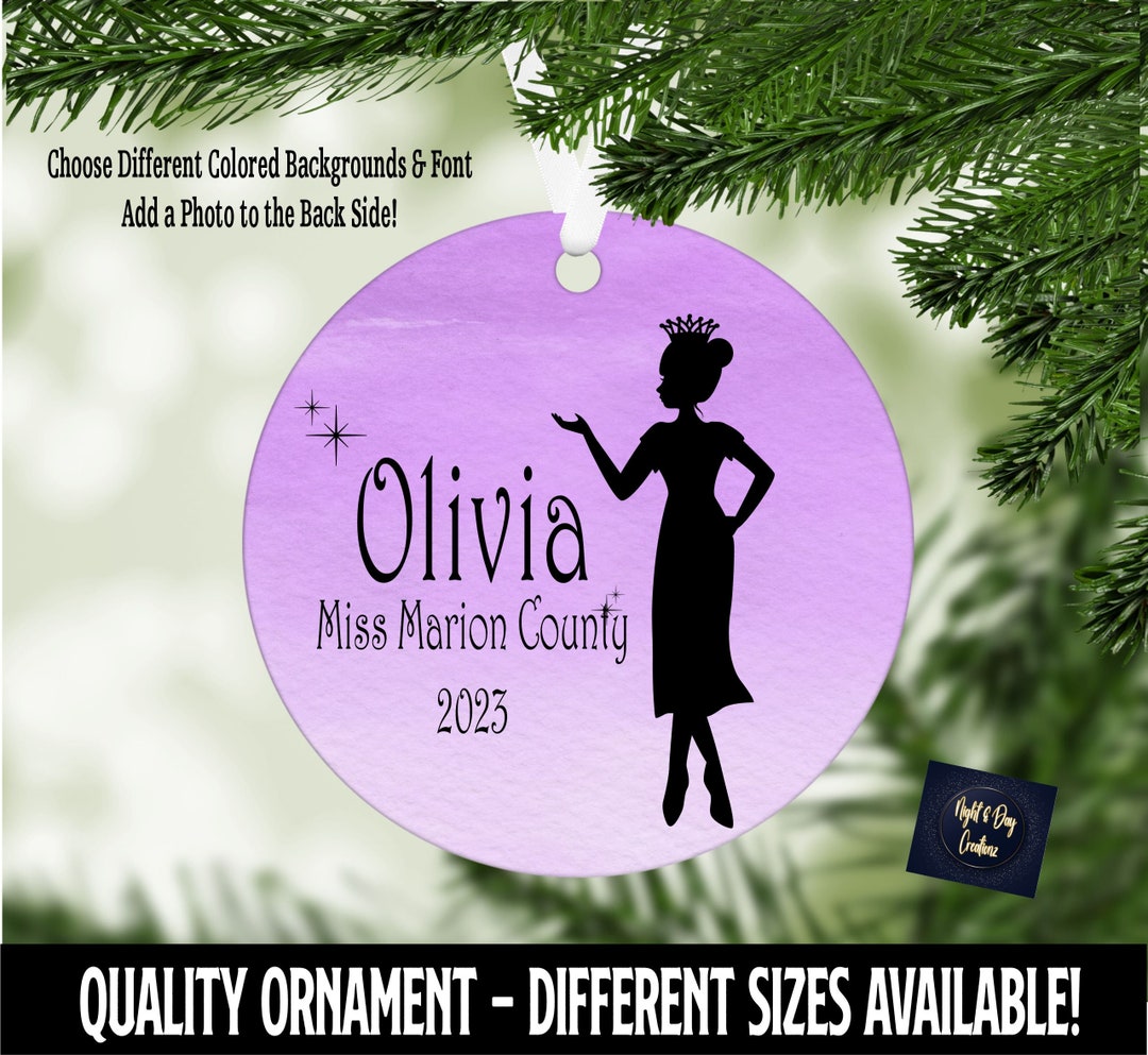 Pageant Ornament, Pageant Personalized Ornament, Pageant, Miss Pageant ...