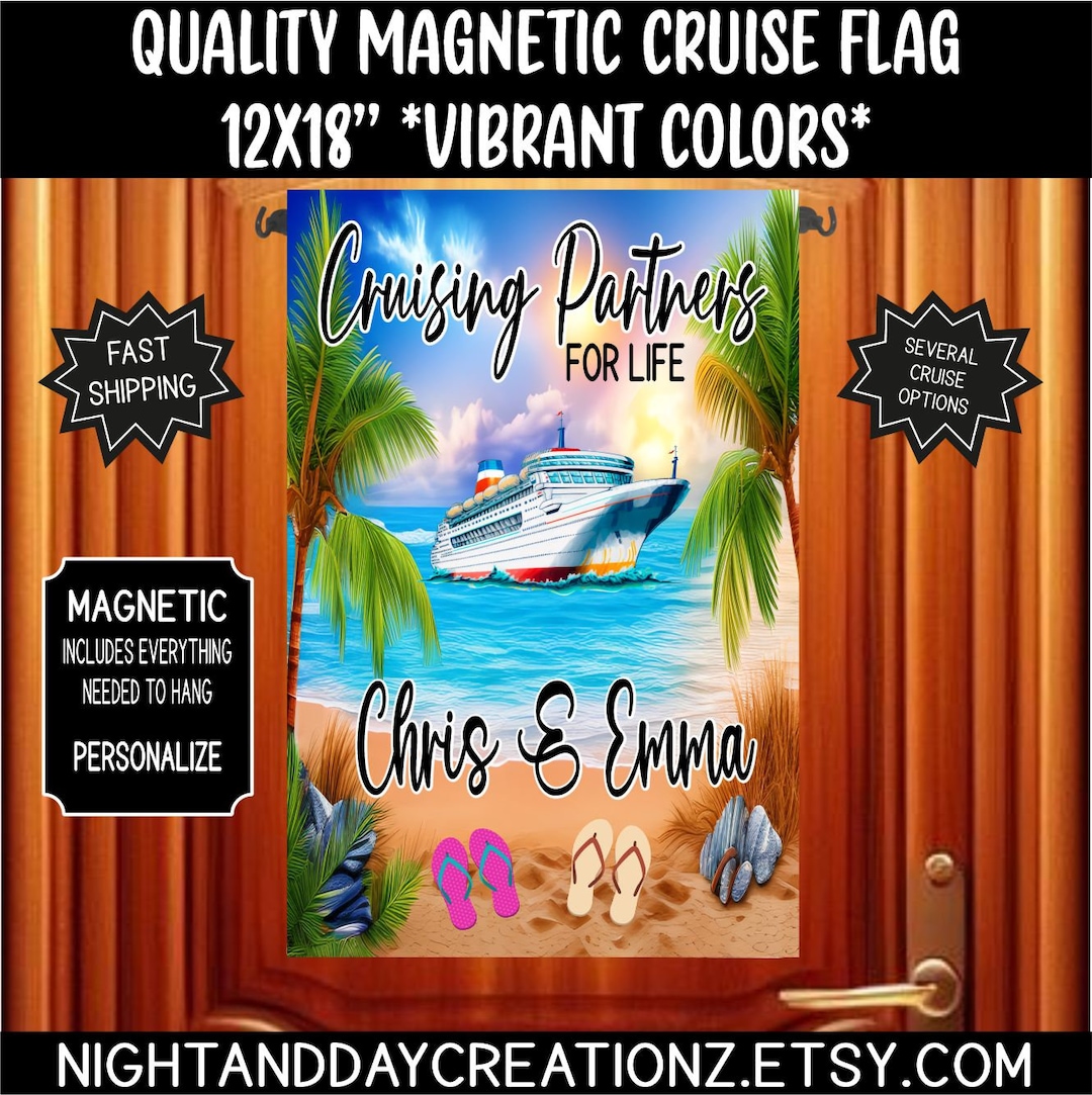 Cruise Door, Cruise Flag, Sister Cruise, Couples Cruise, Anniversary ...