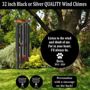 Pet Memorial, Pet Wind Chime, Dog Memorial, Cat Memorial, Pet ...