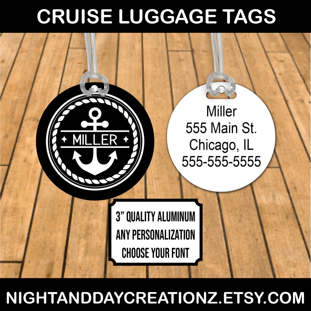 Cruise Luggage Tag, Cruise Name Tag, Cruise Accessories, Travel Name ...