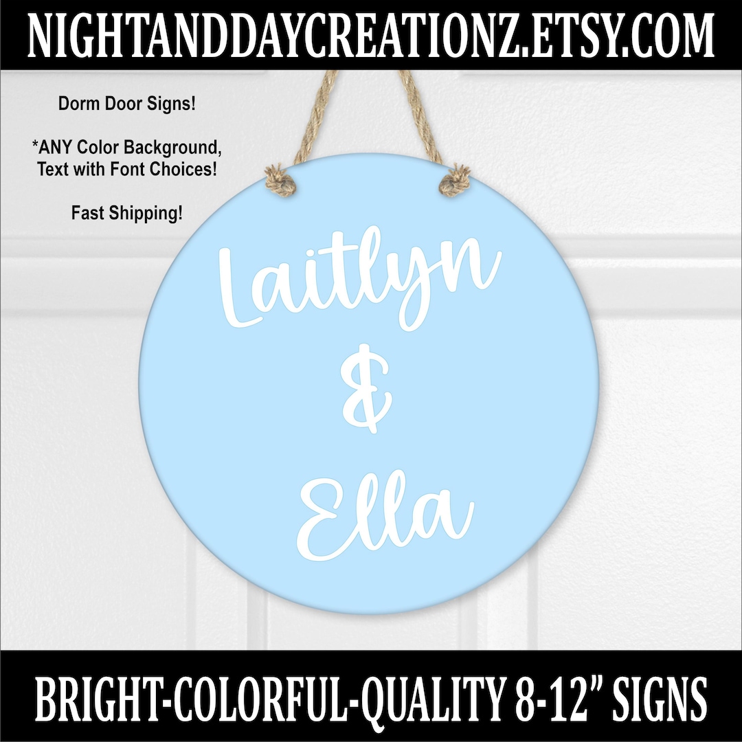 Personalized Dorm Sign: Custom College Room Decor - Etsy