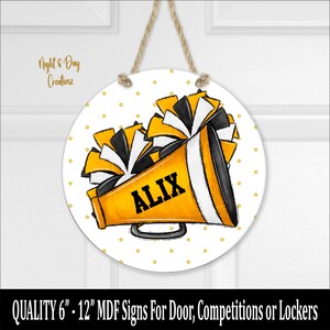 Cheer Sign, Cheerleading Sign, Cheer Door Sign, Door Hanger, Cheer ...