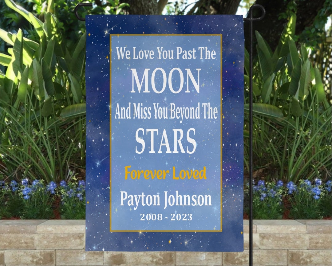 Memorial Garden Flag: Remembrance Stars, Condolence Gift (12x18) - Etsy