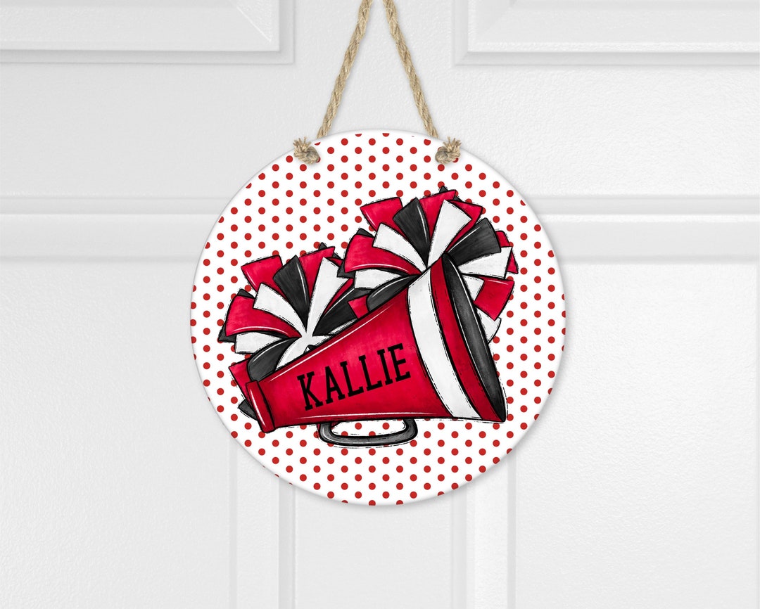 Cheer Sign, Cheerleading Sign, Cheer Door Sign, Door Hanger, Cheer ...
