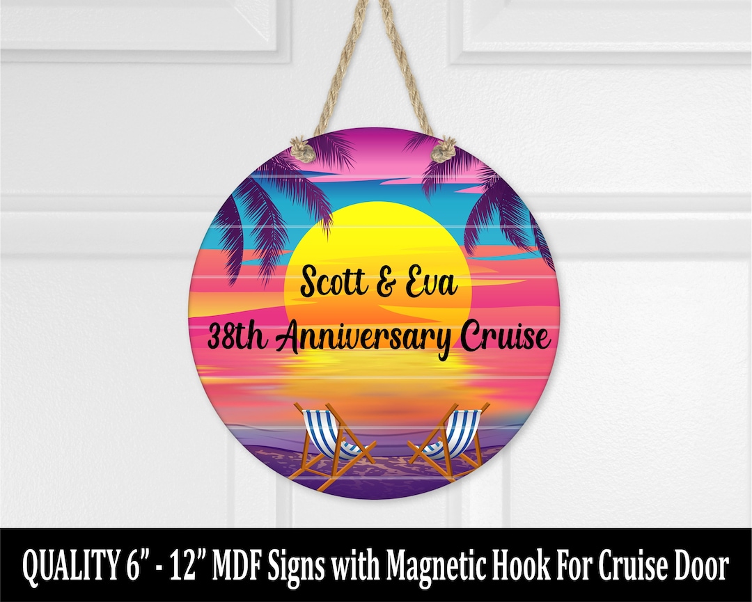 Cruise Ship Sign, Cruise Ship Personalized Door Sign, Cruise Trip Sign ...