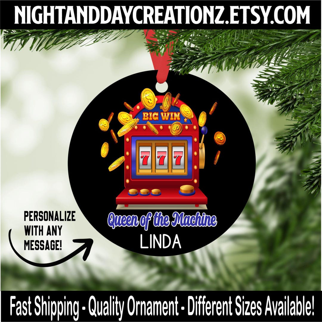 Personalized Casino Ornament, Slot Machine, Gift, Friend Gift - Etsy