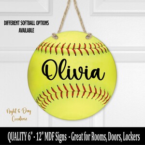 Personalized Softball Sign: Kids Room Sports Decor - Etsy