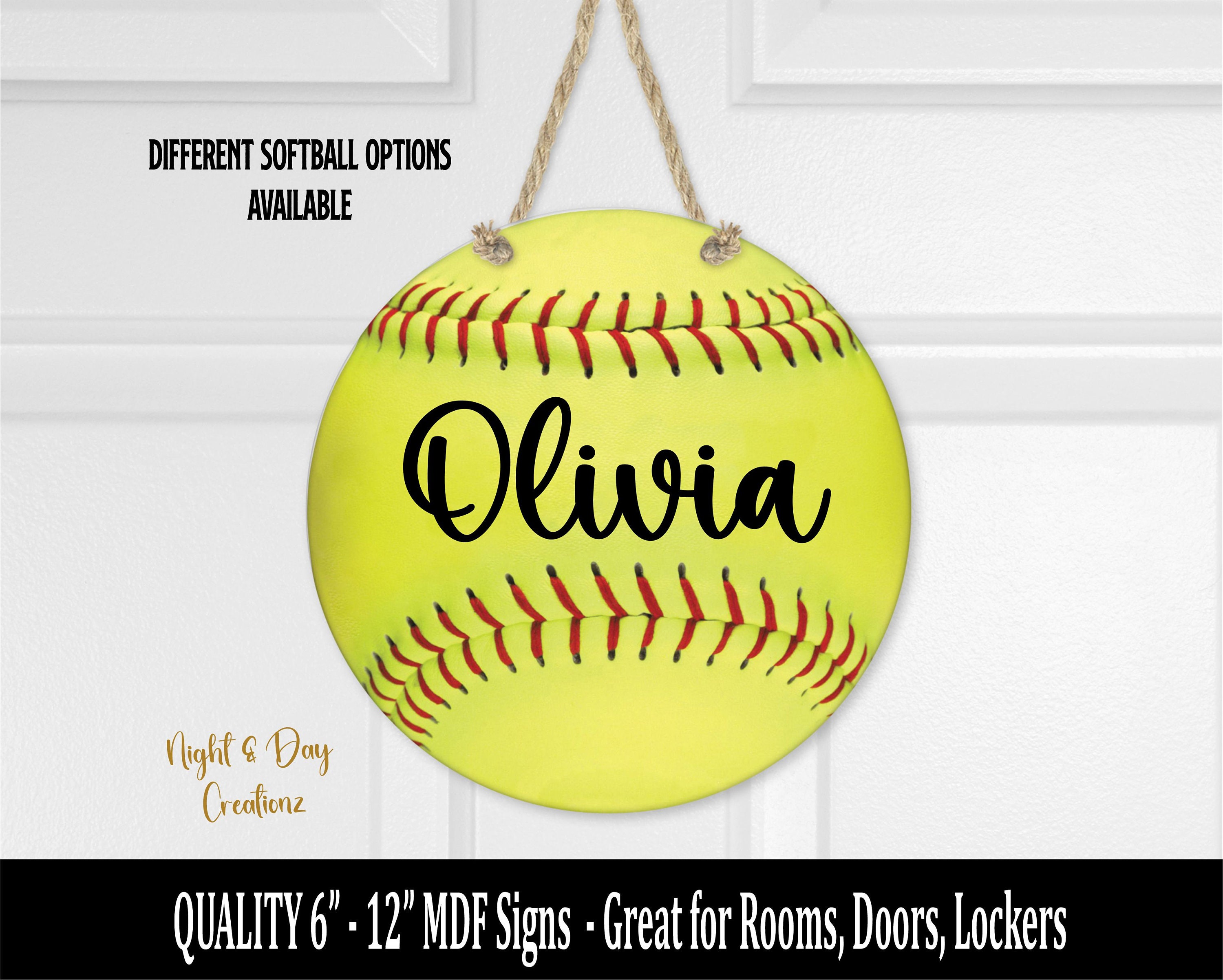 Personalized Softball Sign: Kids Room Sports Decor - Etsy