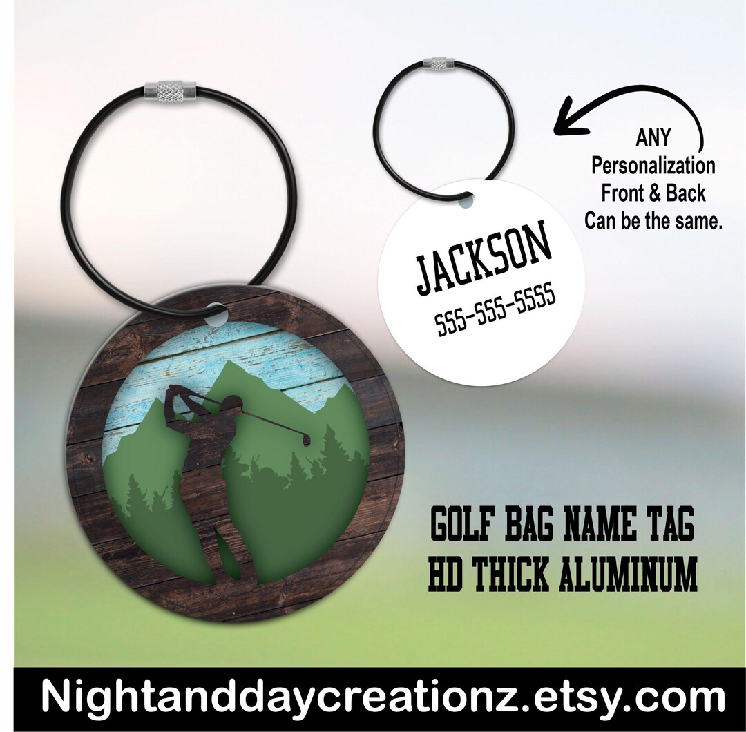 Golf Name Tag, Golf Bag Tag, Golf Gifts, Golf Team, Golf Gear Tag ...