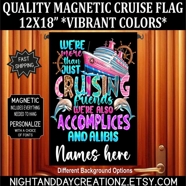 Friends Cruise Door Flag: Magnetic Cabin Decor (12x18) - Etsy