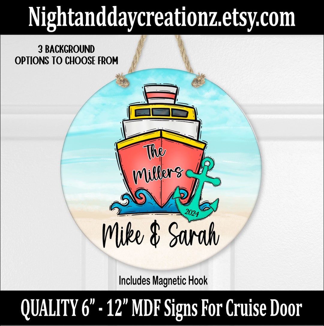 Cruise Ship Sign, Personalized Door Sign, Cruise Trip Sign, Cruise Door ...