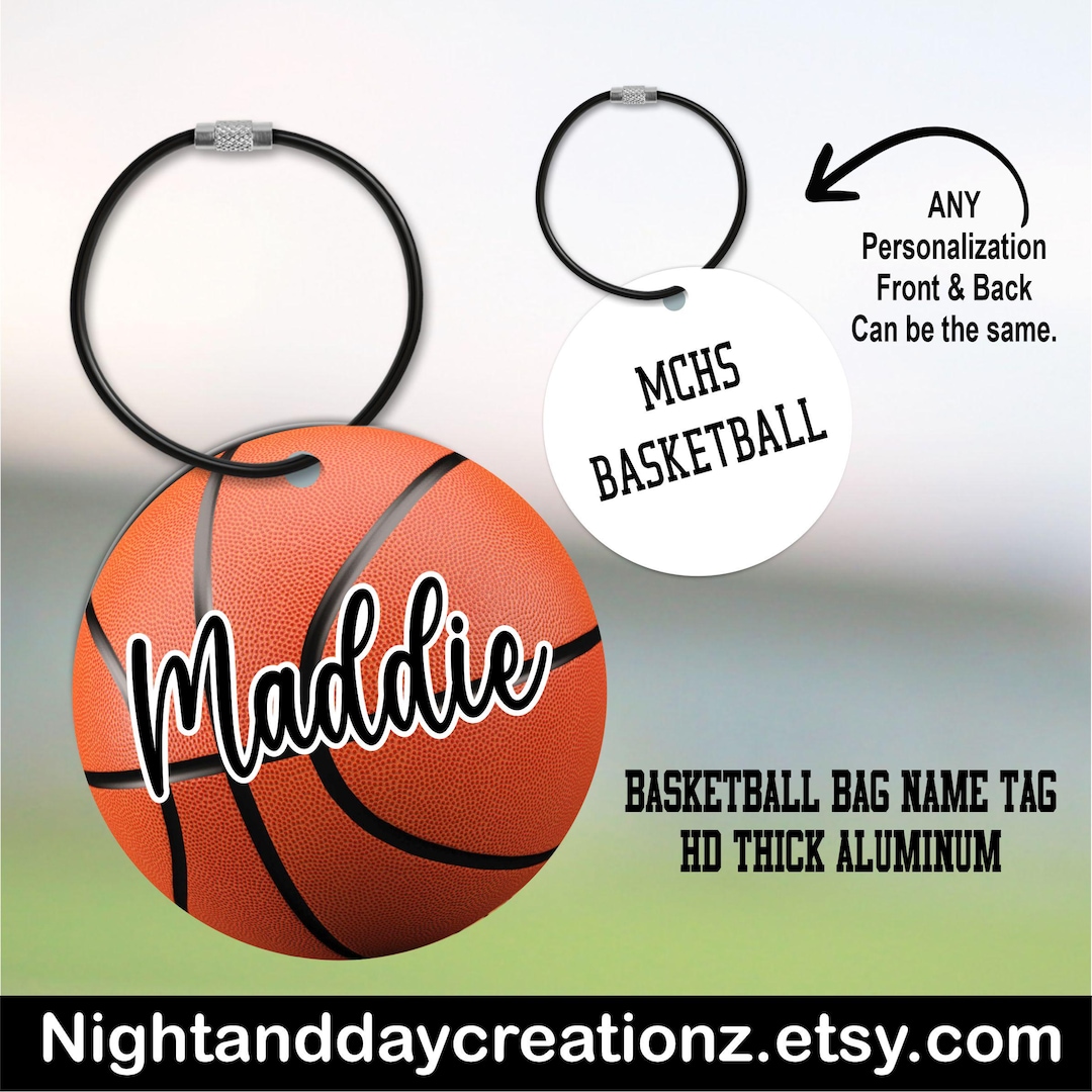 Basketball Name Tag, Basketball Bag Tag, Basketball Team, Basketball ...
