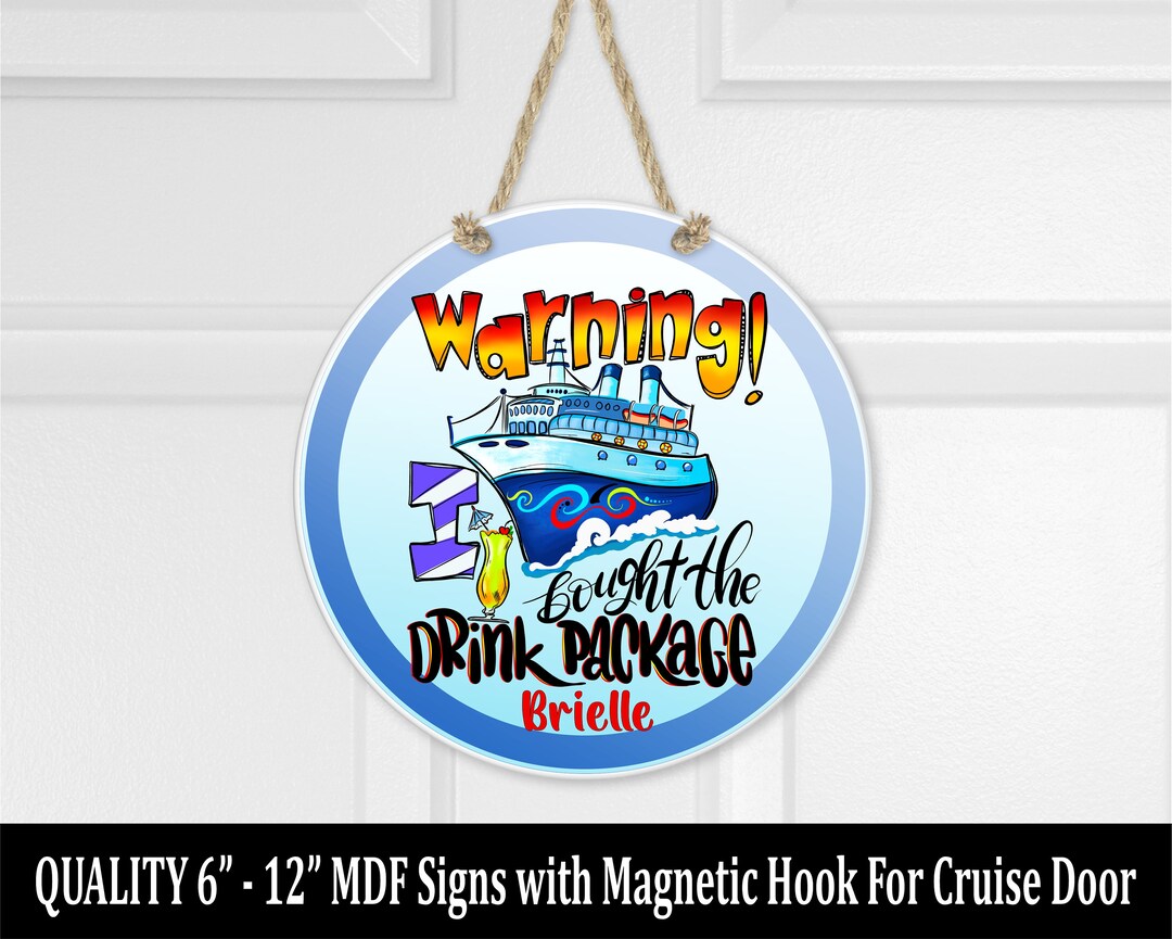 Cruise Ship Sign Drink Package Cruise Ship Personalized Sign - Etsy