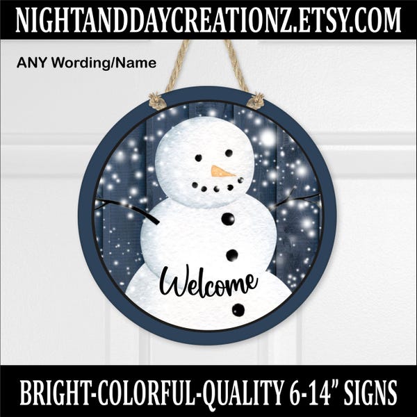 Snowman Signs - Etsy