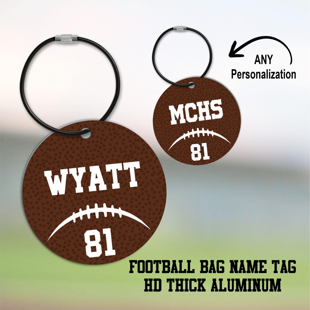 Football Name Tag, Bag Tag, Name Tag, Football Team Gifts, Football ...