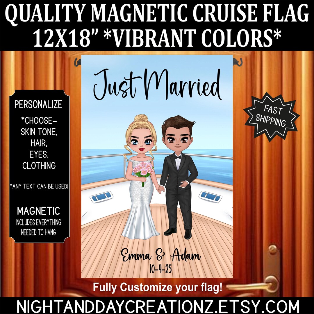 Wedding Cruise, Honeymoon Cruise, Cruise Flag, Cruise Magnet, Cruise ...