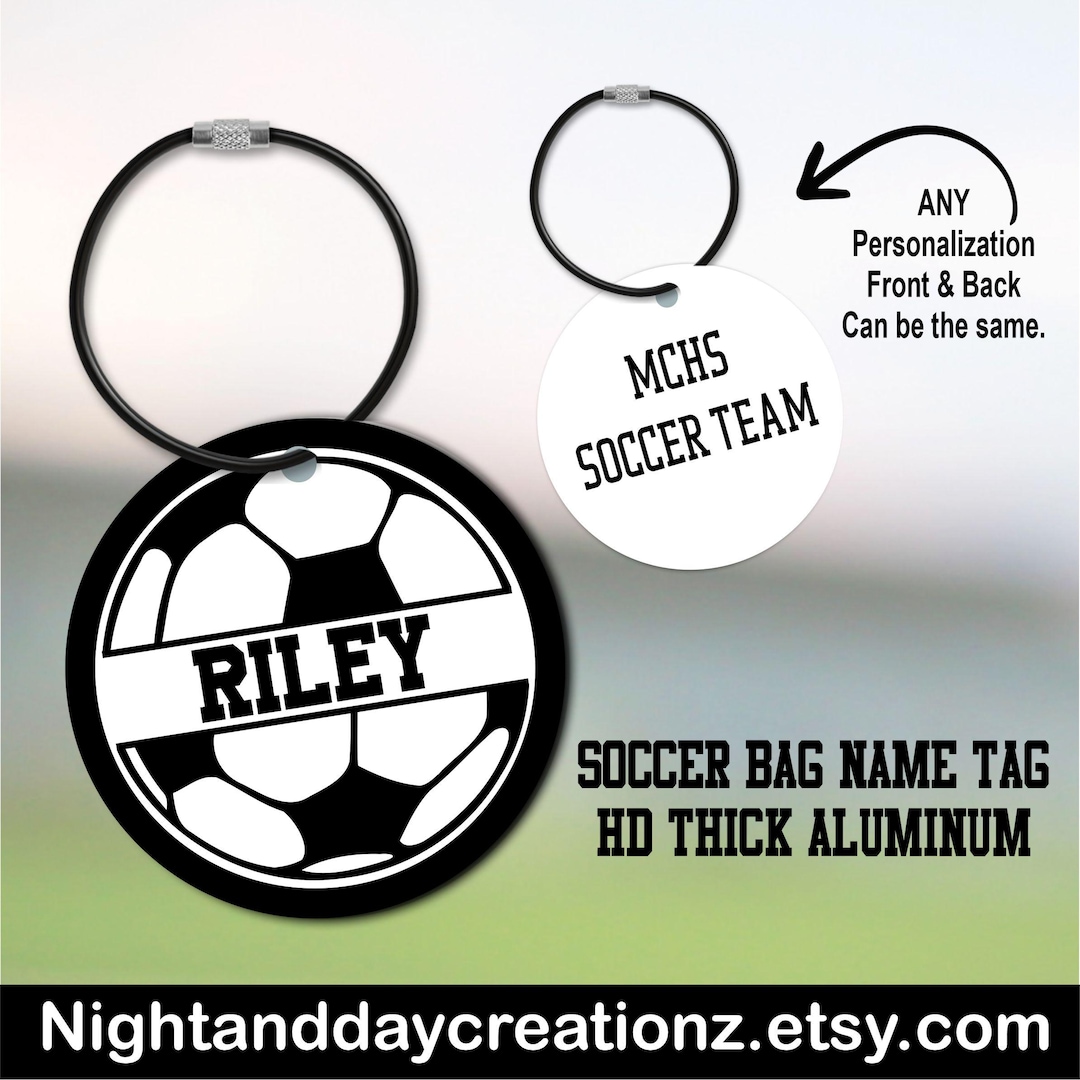 Personalized Soccer Team Bag Tag, Custom Name - Etsy