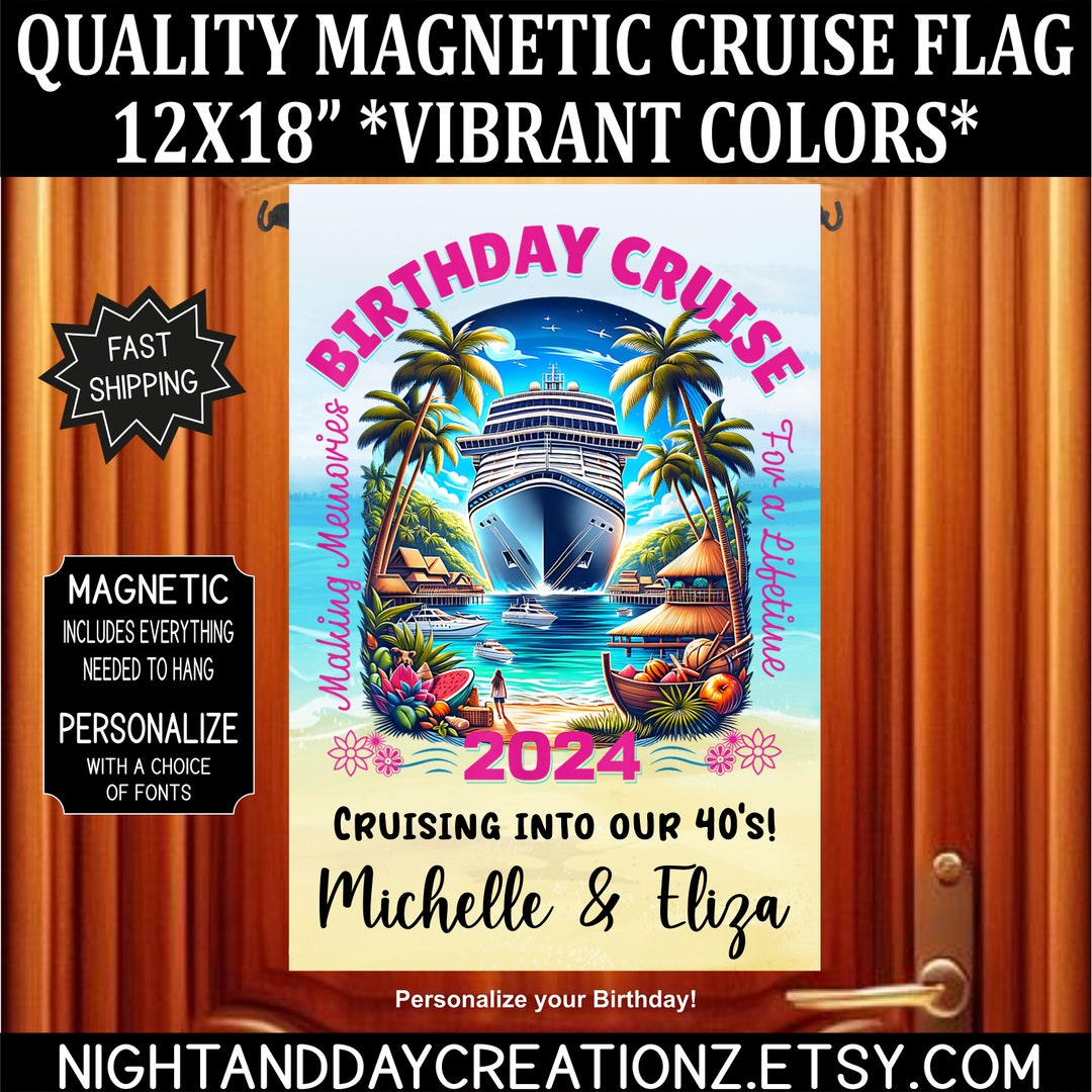 Birthday Cruise Door Magnet, Cruise Flag, Cruise, Birthday Cruise ...