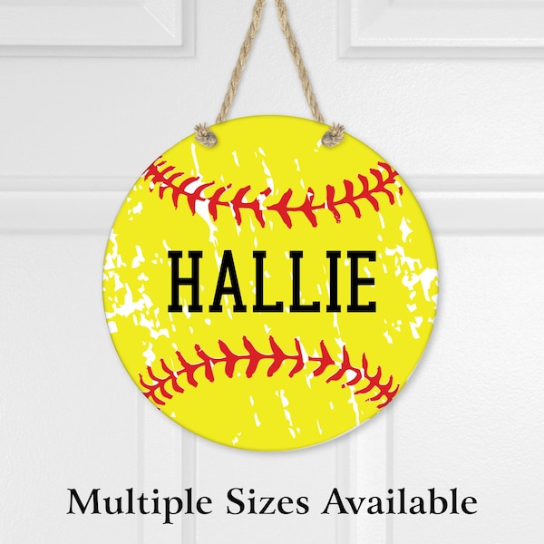 Personalized Softball Sign for Girls Room - Etsy