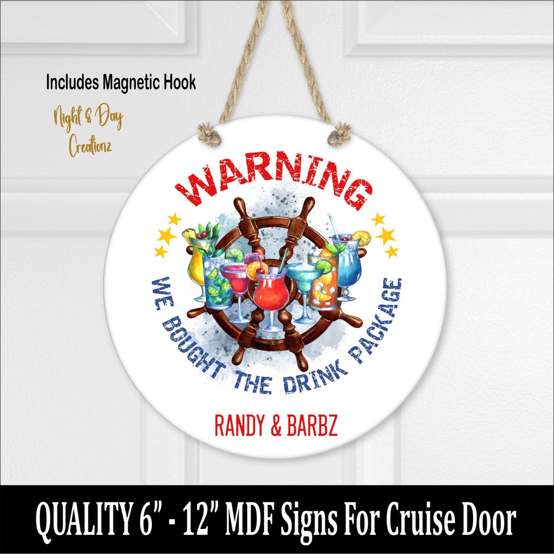 Cruise Ship Sign, Drink Package Cruise Ship Personalized Sign, Cruise ...