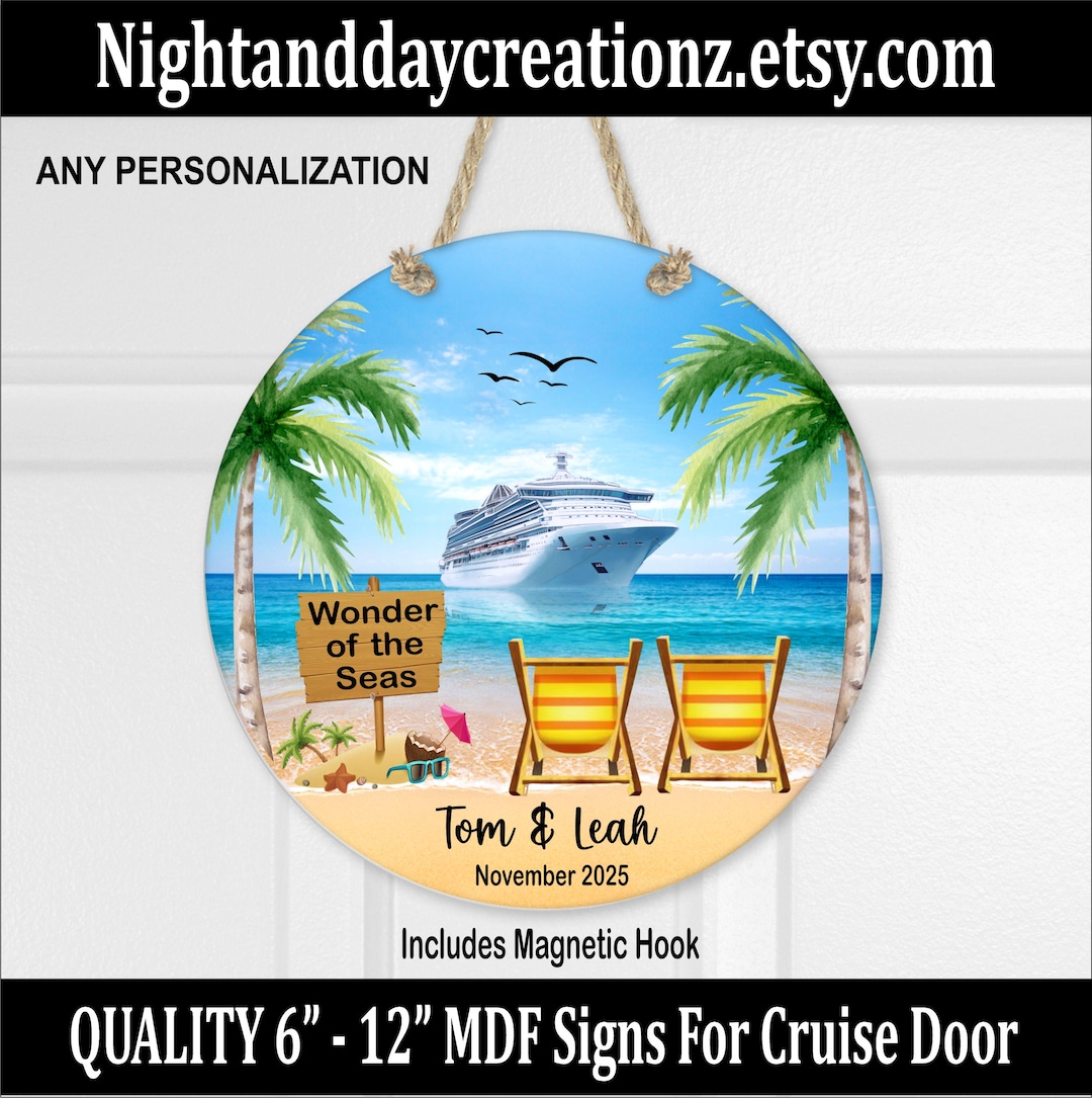 Personalized Cruise Door Sign: Tropical Vacation Decor - Etsy