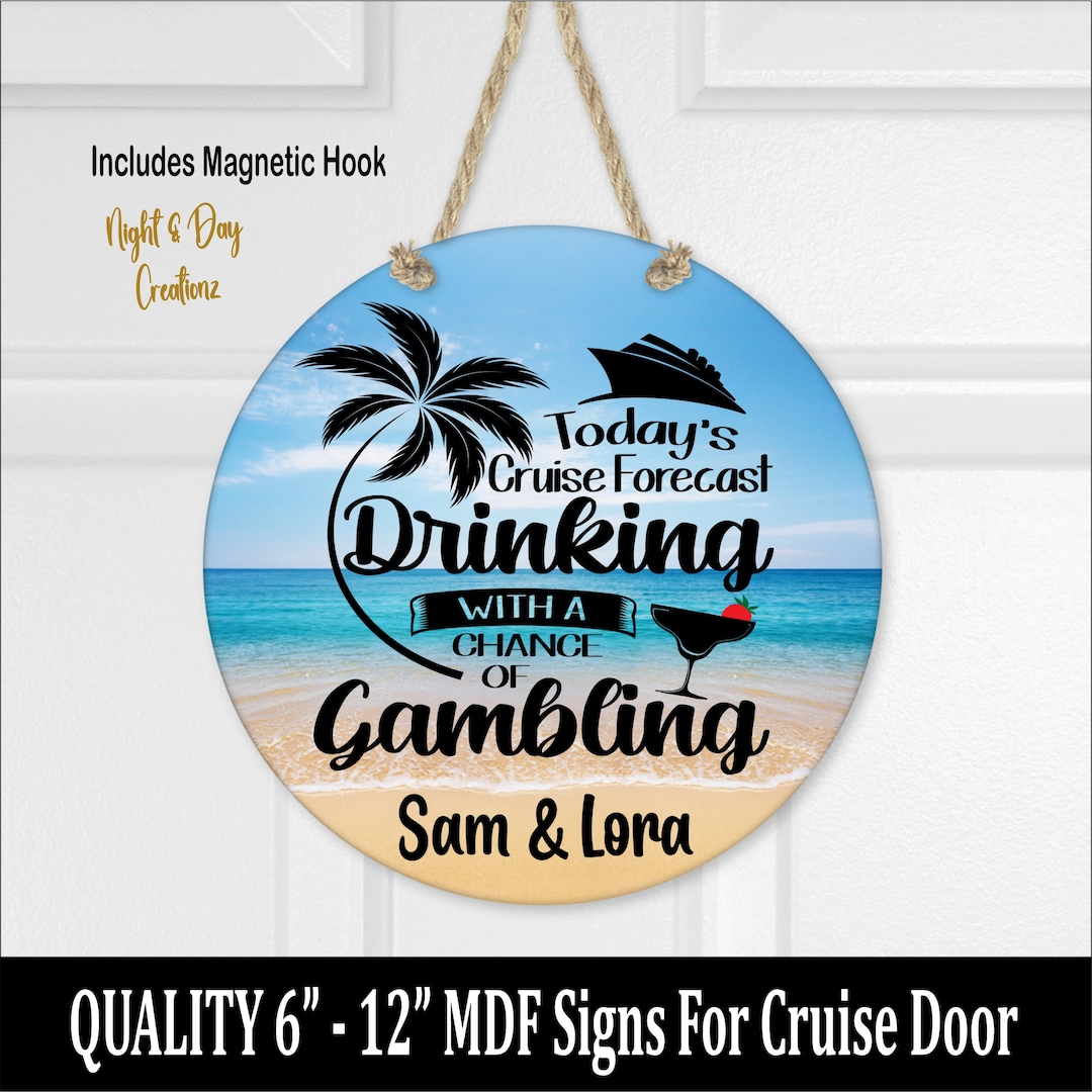 Cruise Ship Sign, Cruise Door Magnet, Casino Cruise, Casino Cruise Sign ...