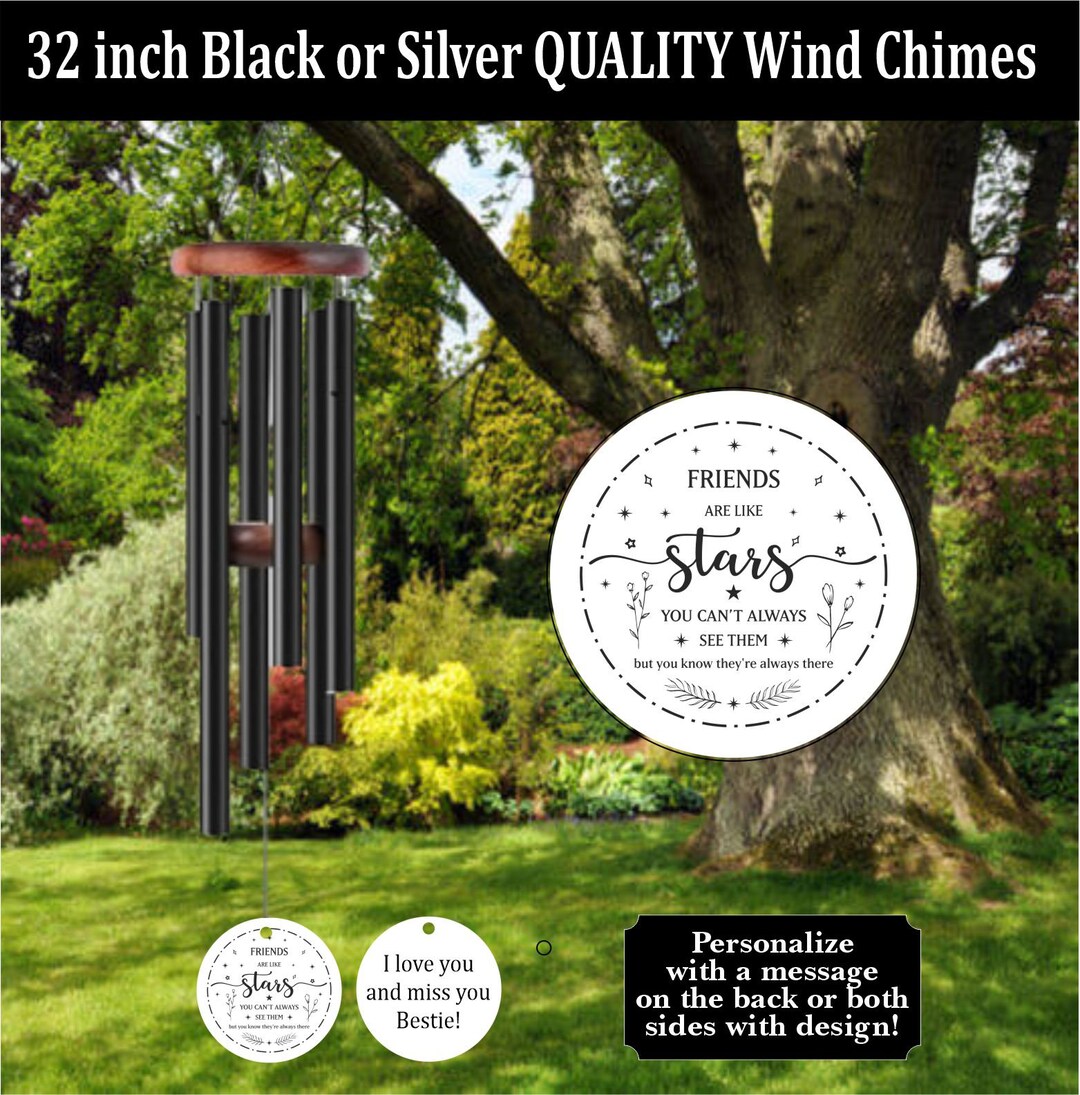 Friendship Wind Chime, Friends Like Stars Wind Chime, Friendship Gifts ...