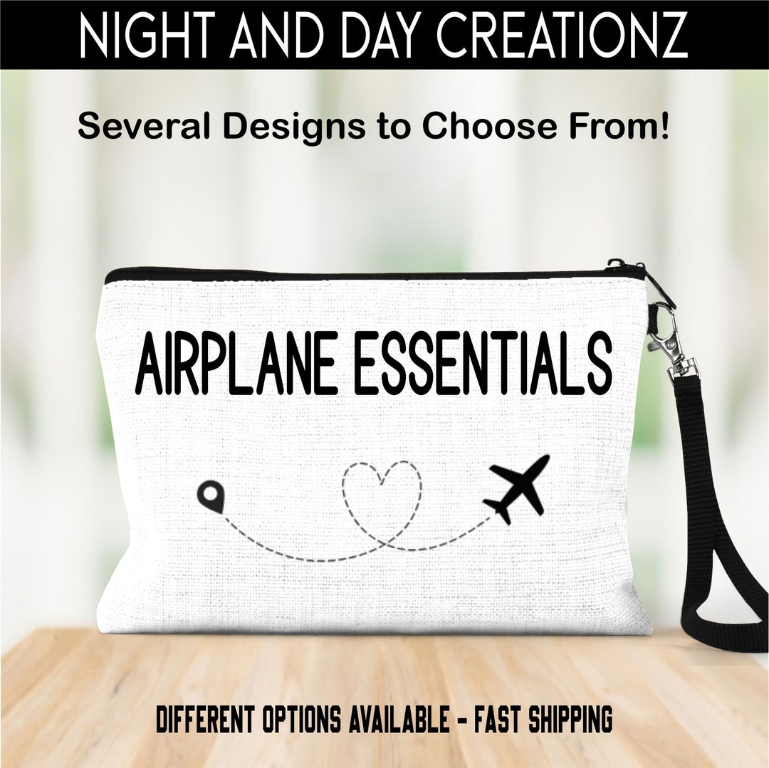 Airplane Bag, Airplane Essentials, Travel Bag, Vacation Bag, Cosmetic ...