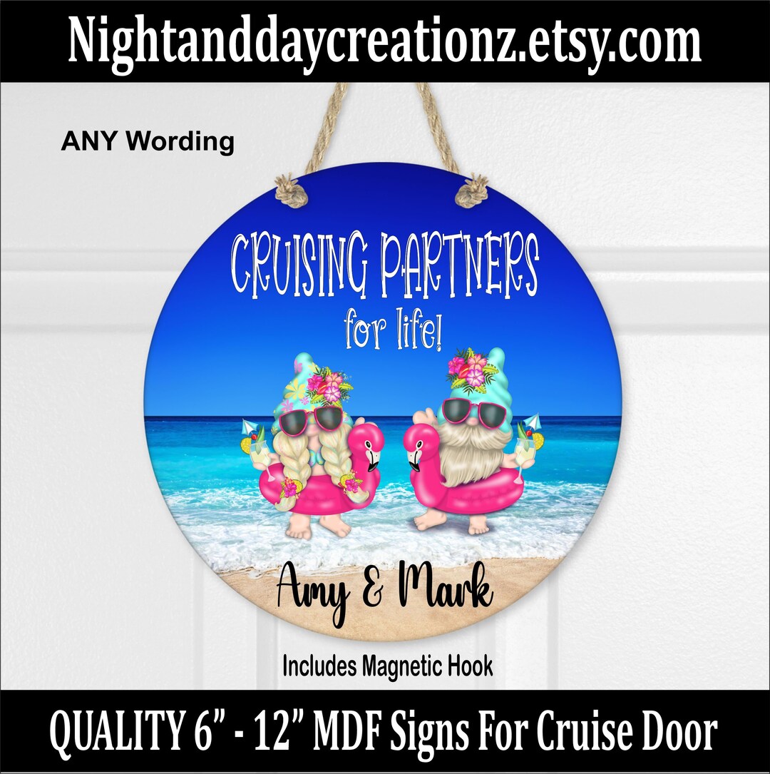 Cruise Sign, Cruise Door Magnet, Gnome Cruise, Cruise Trip Sign, Cruise ...