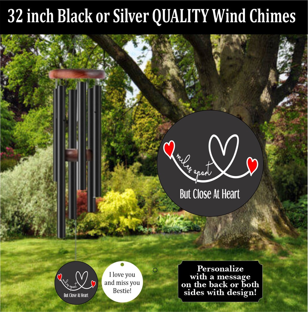 Friendship Wind Chime, Miles Apart Wind Chime, Friendship Gifts, Custom ...