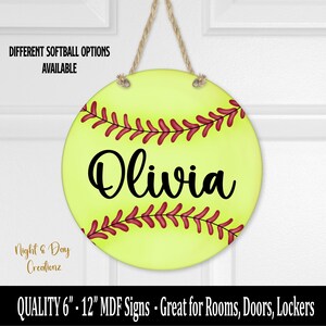 Personalized Softball Sign: Kids Room Sports Decor - Etsy