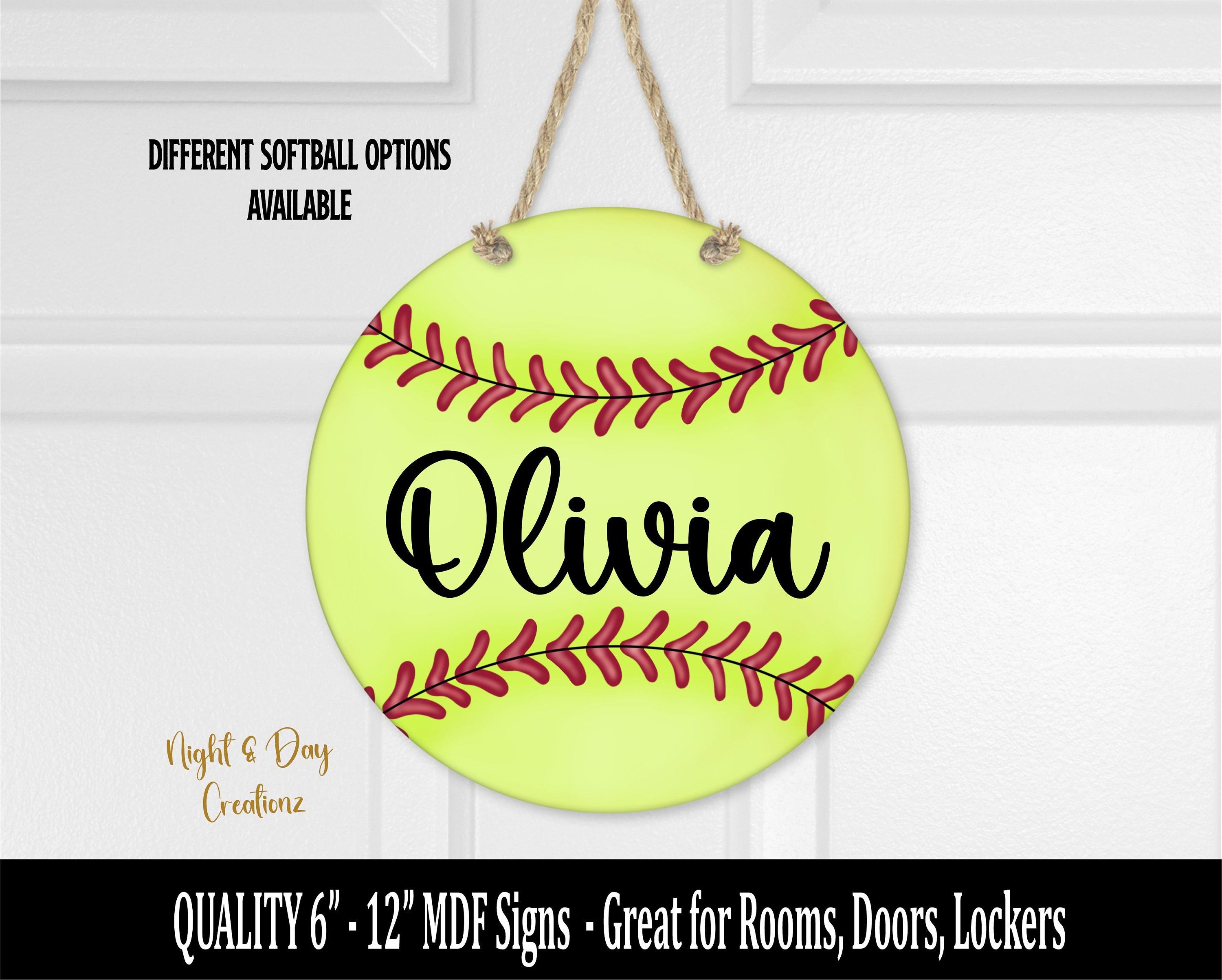 Personalized Softball Sign: Kids Room Sports Decor - Etsy