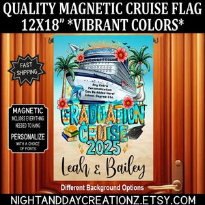 Graduation Cruise, Graduation Trip, Graduation Cruise Flag, Cruise Door ...