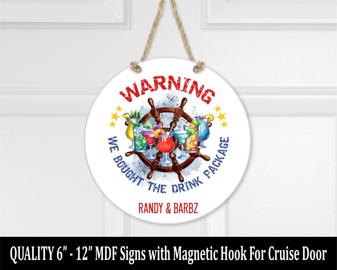 Cruise Ship Sign Drink Package Cruise Ship Personalized Sign - Etsy
