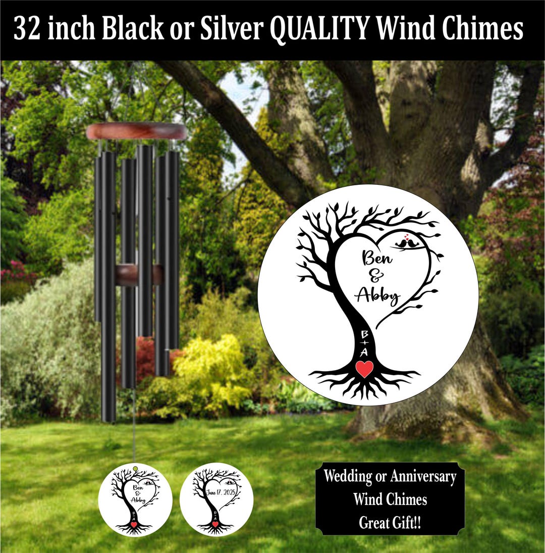 Wedding Wind Chime, Anniversary Wind Chime, Gift, Wind Chimes, Wedding ...