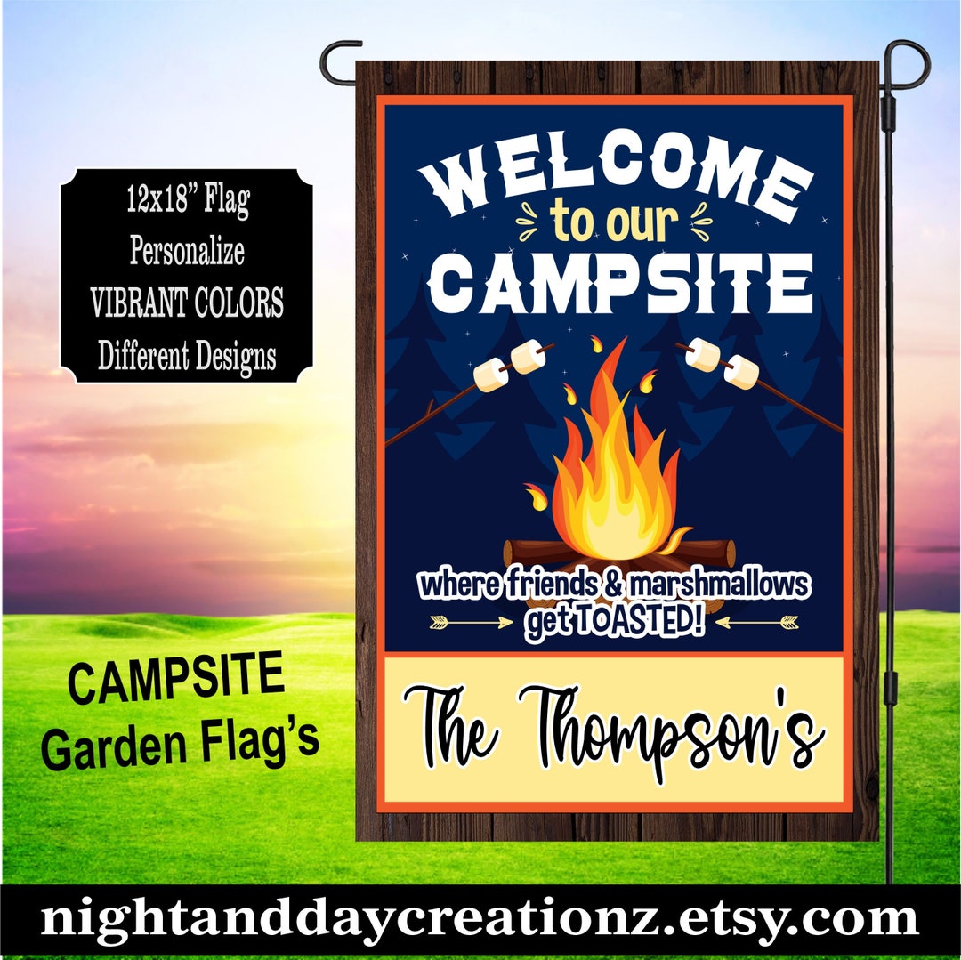 Camping Garden Flag, Campsite Flag, Garden, Camping, Camper, Outdoors ...